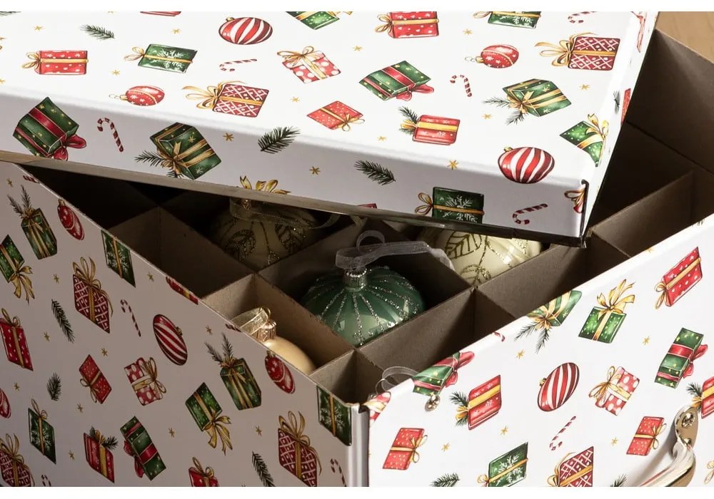 Kartonový úložný box s víkem/dekorativní 37x50x15 cm Engla Christmas Storage – Bigso
