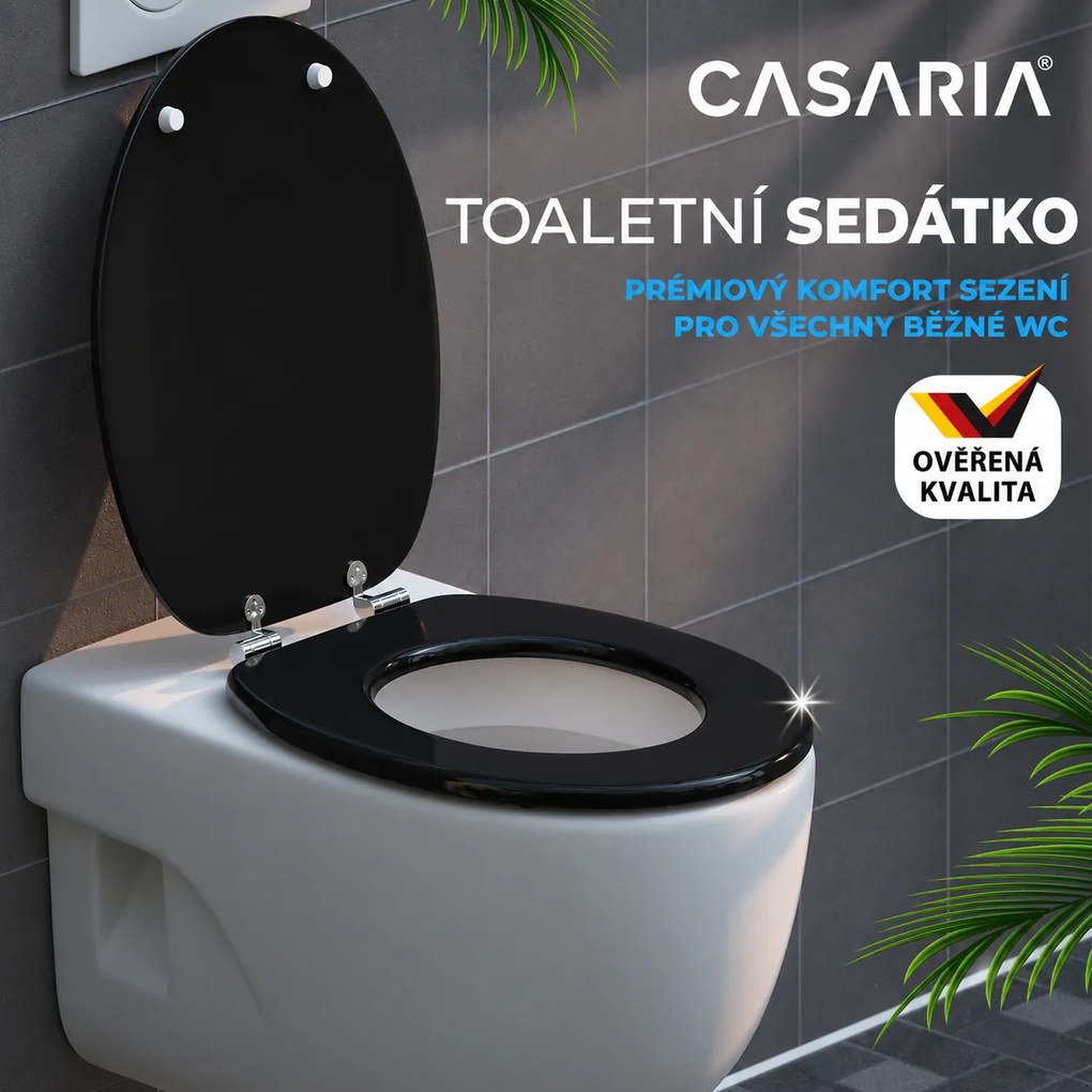 WC sedátko s automatickým spouštěním černé 108584