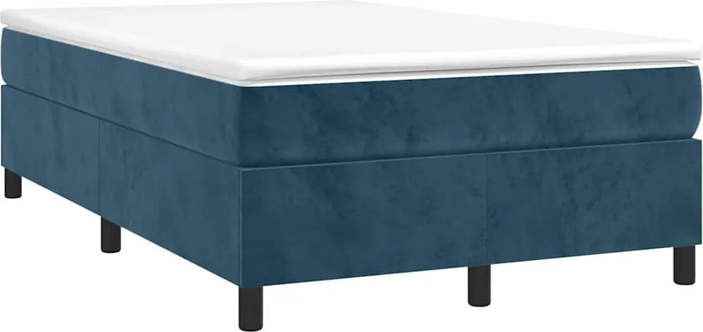 Rám postele s boxspringem tmavě modrý 120 x 200 cm samet 3121112