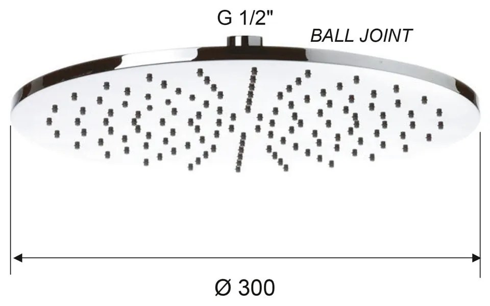 Mosazná hlavová sprcha ve zlaté barvě ø 30 cm – Sapho