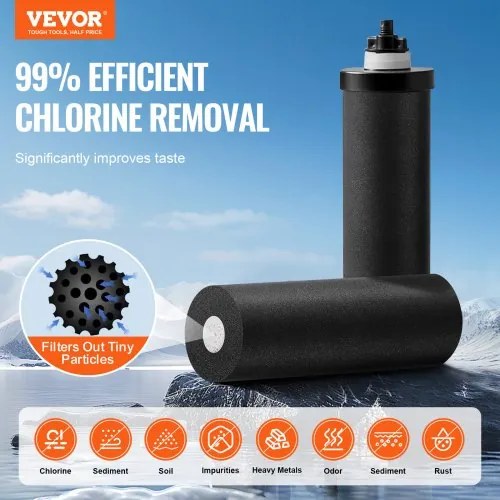 Gravitační vodní filtr z nerezu 8,5 l se 2 filtry – k8626