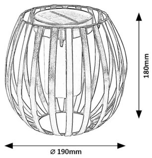 Rabalux 77167 - LED Solární svítidlo SAVOCA LED/1W/1,2V 300mAh IP44