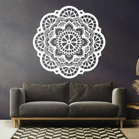 Dřevěná nástěnná dekorace mandala světla a paprsků | SENTOP PR0508