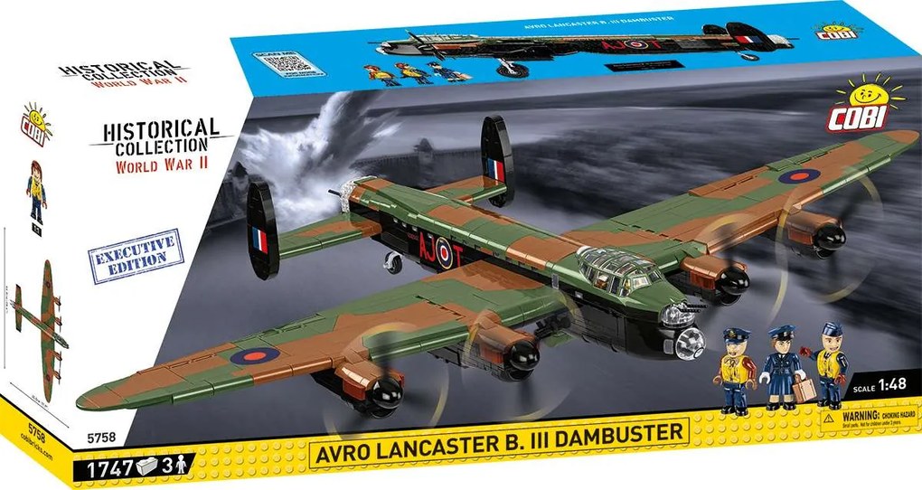 Cobi 5758 britský těžký bombardér avro lancaster b. iii dambuster 1:48