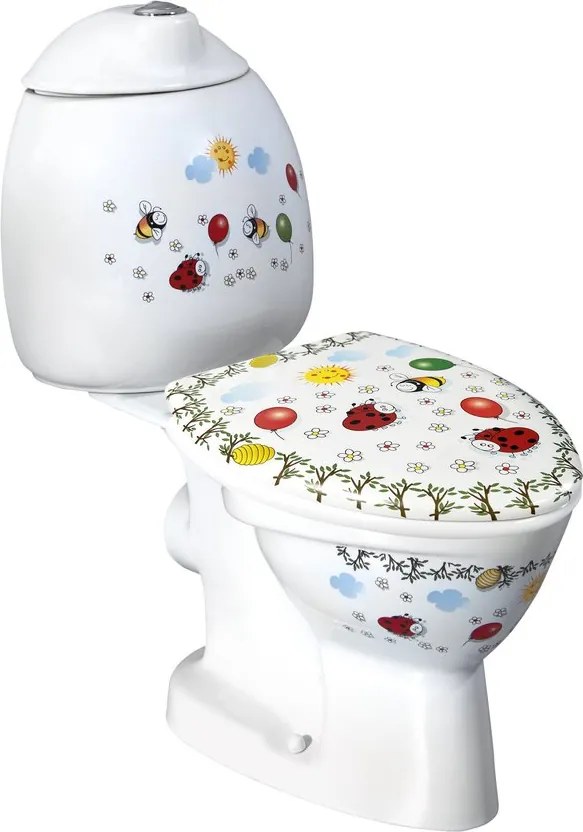 CREAVIT CREAVIT, KID dětské WC kombi vč.nádržky, zadní odpad, barevný potisk, CK311.400.0F