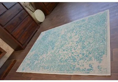 koberec VINTAGE 22208/054 tyrkysový / krémový klasická rozeta velikost 140x200 cm | krásné koberce cz