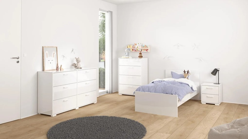 FALCO Komoda Selina 704 bílý lesk