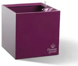 Samozavlažovací květináč Cubico 27x27x27 cm, fialový