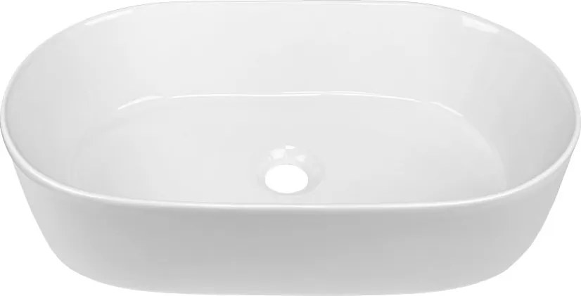 Mereo, Mereo Umyvadlo na desku bez přepadu, 530x315x135 mm, kulaté, keramické - pro zaslání na paletě, MER-UC533214O