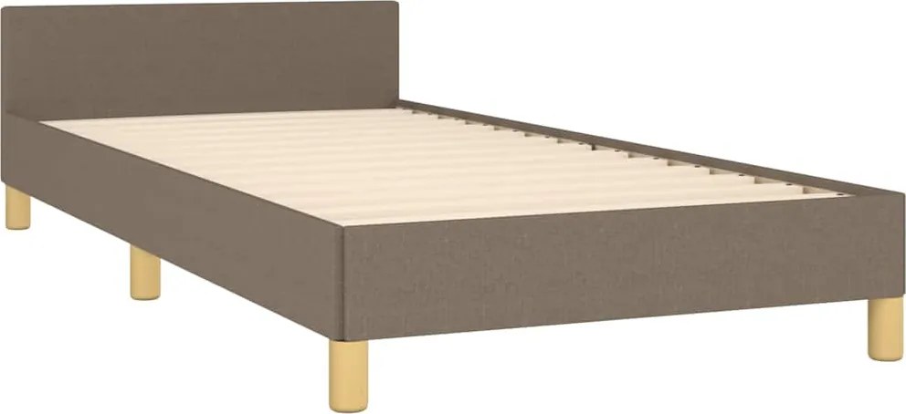 Rám postele bez matrace taupe 100 x 200 cm textil 3125037