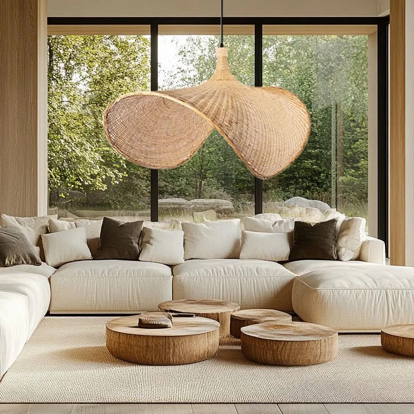 Toolight Boho, závěsné svítidlo 1xE27 APP1577-5C, přírodní hnědá, OSW-03800