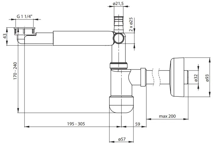 Deante Temisto 60 ocelová konstrukce s umyvadlem a šuplíkem