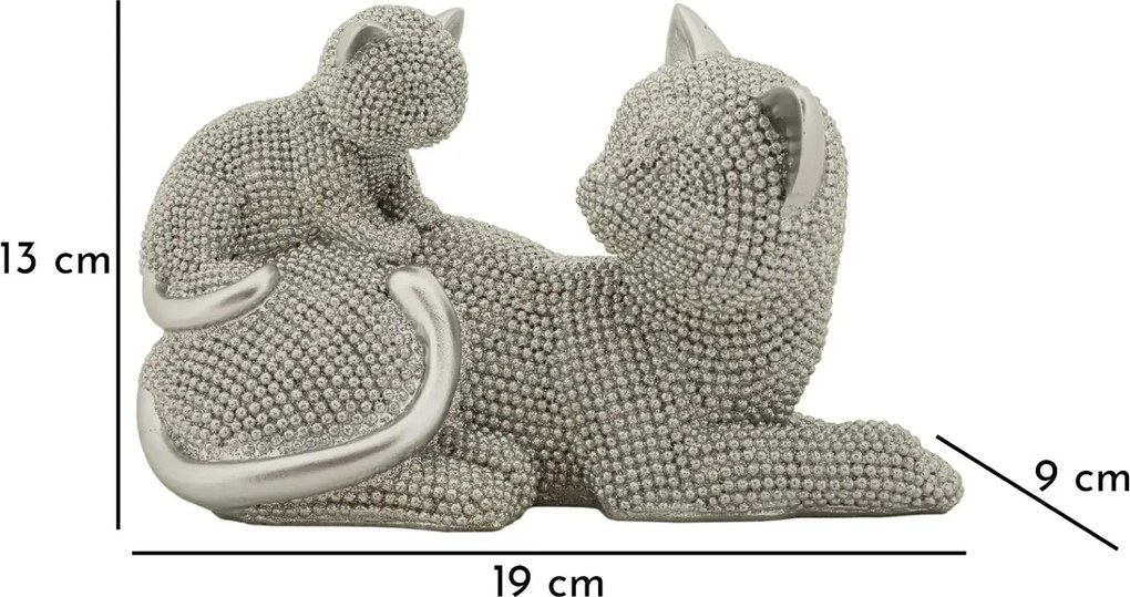 Dekorativní soška Sparky 13 cm stříbrná