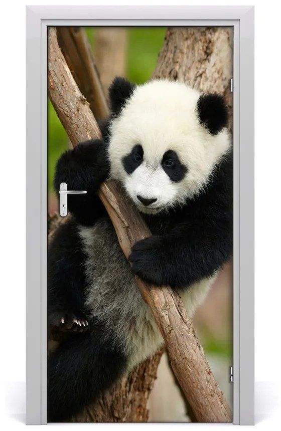 Samolepící fototapeta na dveře Panda na stromě 85x205 cm