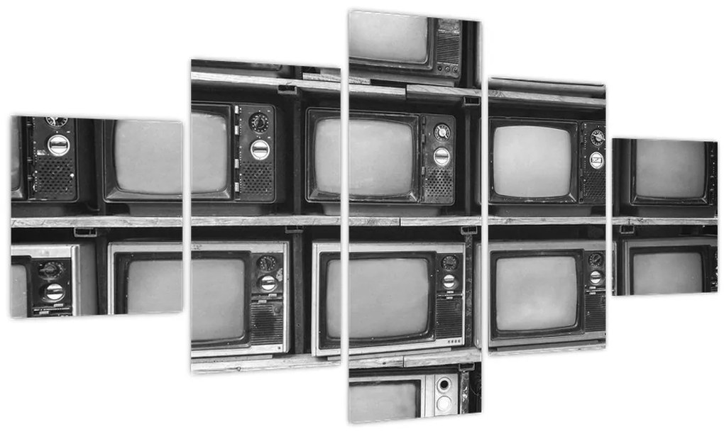 Obraz - Retro televize (125x70 cm)