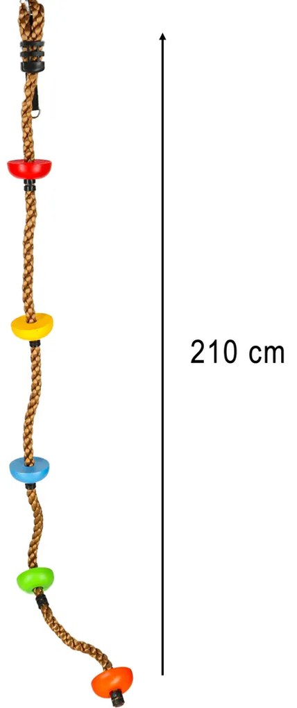 Creative Corner Šplhací lano houpačka šplhací lano s uzly na plošině 200 cm