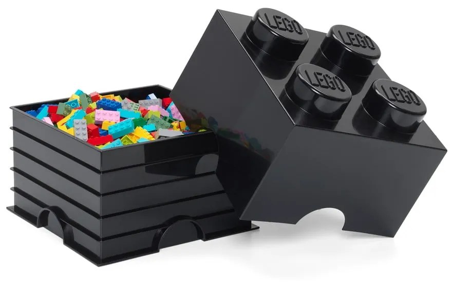 Černý úložný box čtverec LEGO®