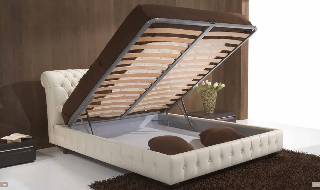 CASA DIVANI Luxusní kožená postel Sisley Velikost: 160x200 cm, Vzorník kůží: Casadivani 505