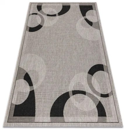 KOBEREC SISAL FLOORLUX 20078 stříbro / černý