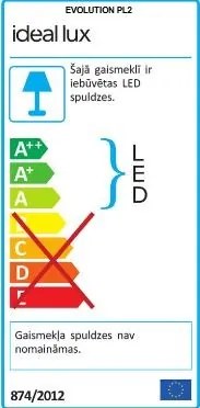 LED Stropní a nástěnné koupelnové svítidlo Ideal Lux Evolution PL2 193137 750lm