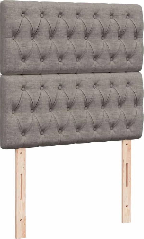 Box spring postel s matrací taupe 80x200 cm textil 3291118