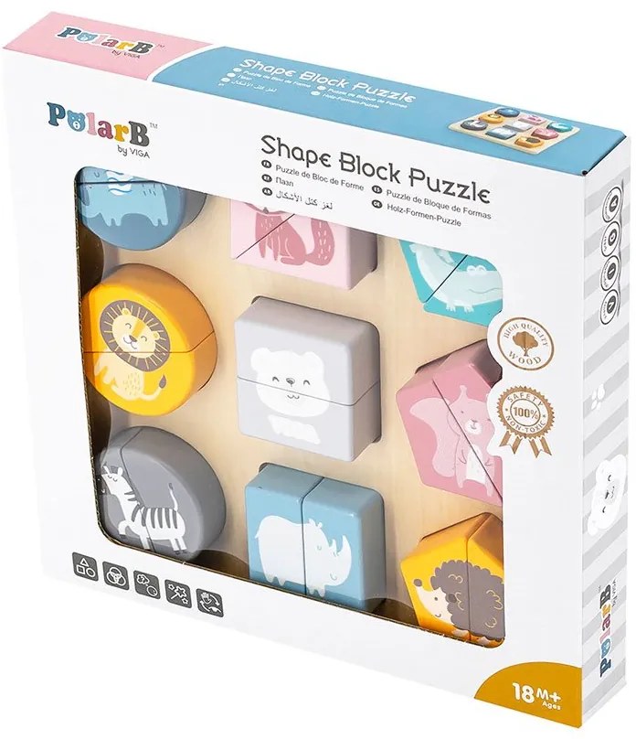 Dřevěná Vkládací puzzle Viga Zoo
