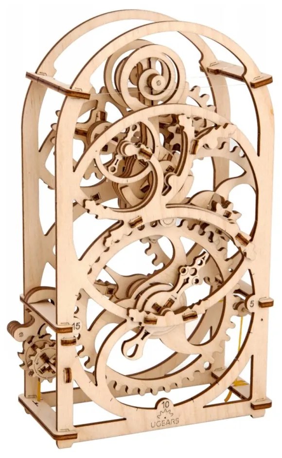 Ugears 3D dřevěné mechanické puzzle Hodinový strojek