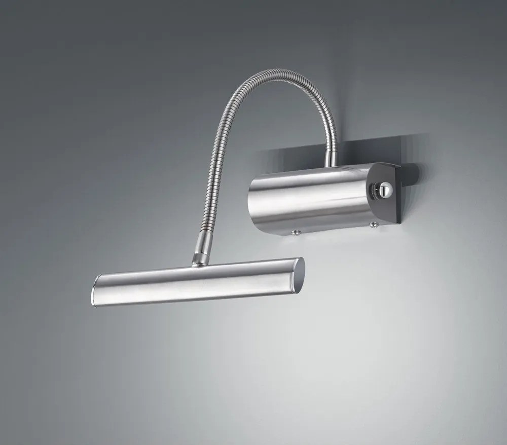 LED nástěnné svítidlo s ohybatelnou konstrukcí/stmívatelné ve stříbrné barvě Curtis – Trio