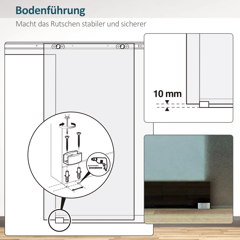 HOMCOM Posuvné skleněné dveře Posuvné skleněné dveře do místnosti, matné sklo, 775/900/1025x2050 mm| Aosom