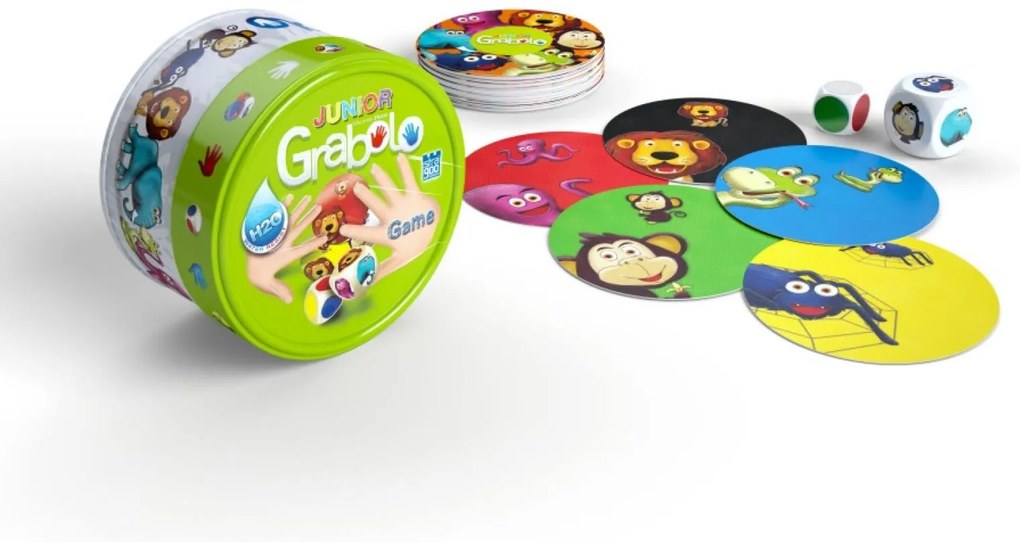 Grabolo junior společenská hra v plechové krabičce 9x9x5cm 8ks v boxu STRAGOO