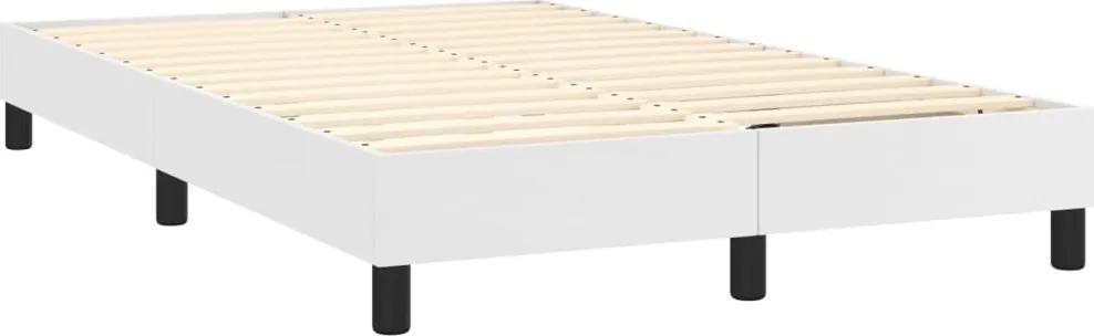 vidaXL Box spring postel s matrací 120x200 cm umělá kůže [3141116] Barva: Šedá