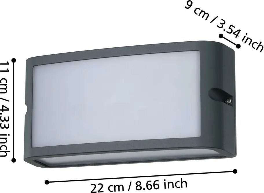 LED nástěnné venkovní svítidlo (výška 11 cm) CAMARDA – EGLO