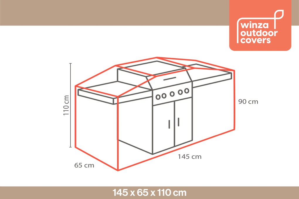 Obal na gril 145x65x110cm Winza