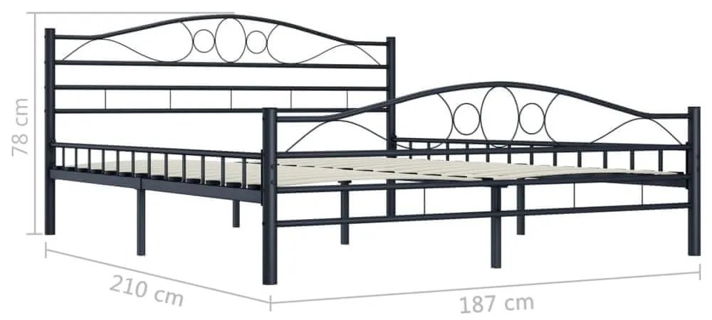Petromila Rám postele černý ocel 180 x 200 cm