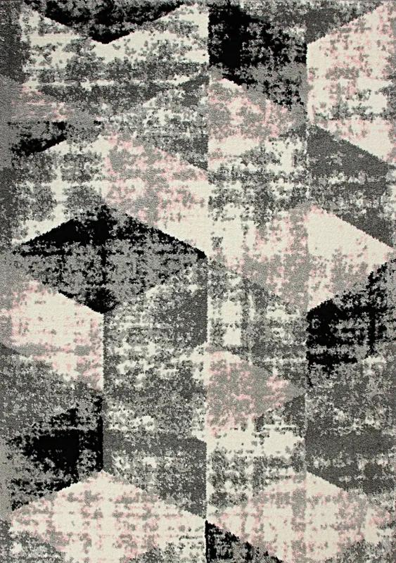 Makro Abra Kusový koberec SLIM 8019 růžový šedý 120 x 160