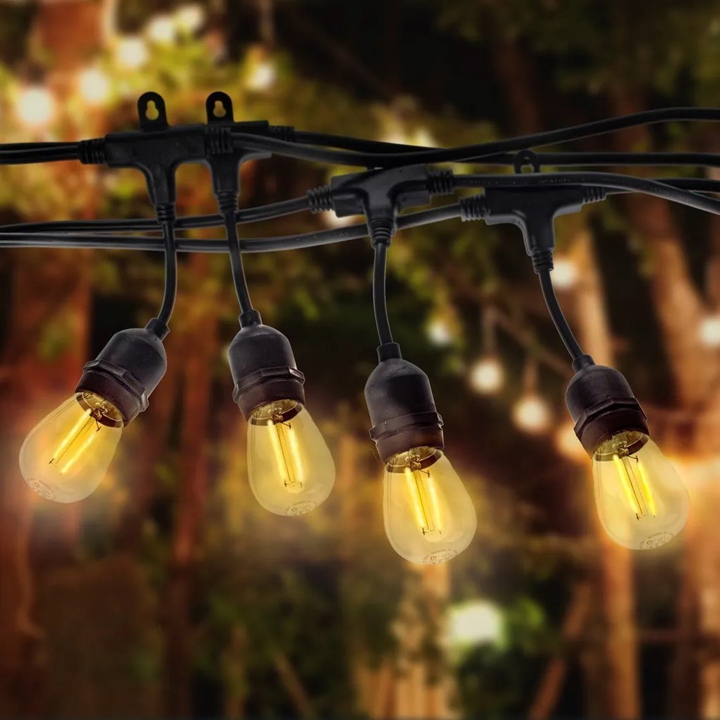LED světelný řetěz Basic, 10m, (bez žárovek)