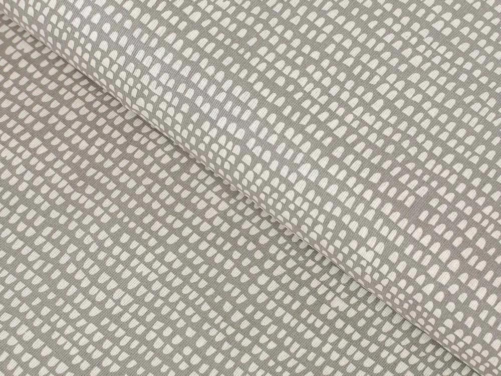 Biante Bavlněný oválný ubrus Sandra SA-062 Nepravidelné tvary na šedobéžovém 100x160 cm