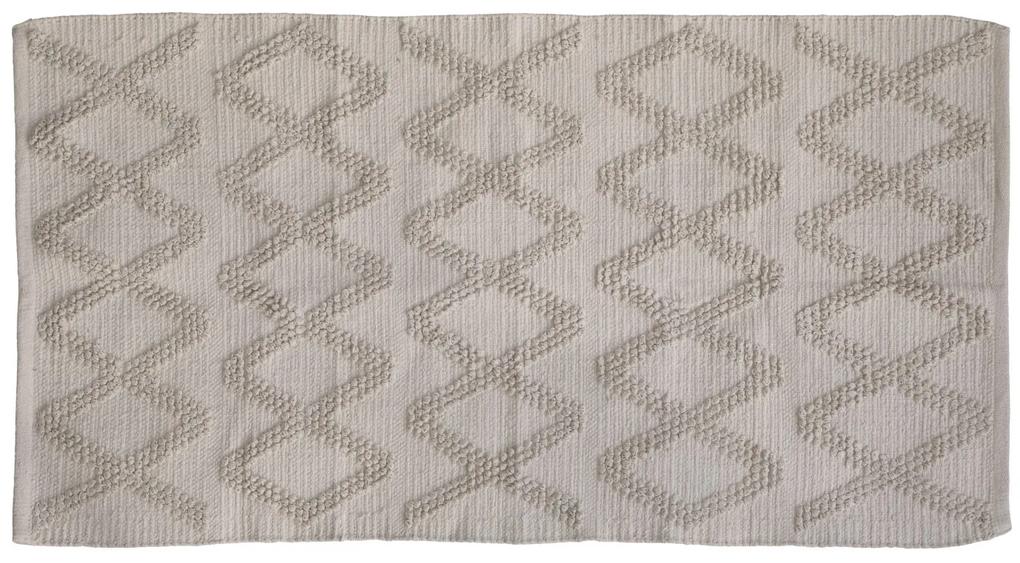 Béžový bavlněný koberec se vzorem  Mig - 75*150 cm