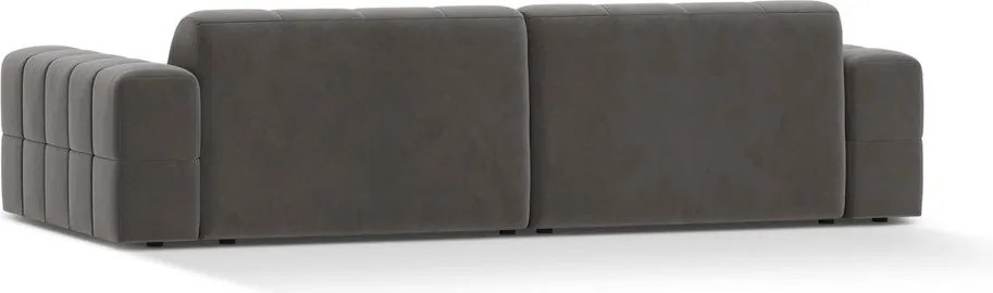 Šedá sametová pohovka 252 cm Chicago – Cosmopolitan Design