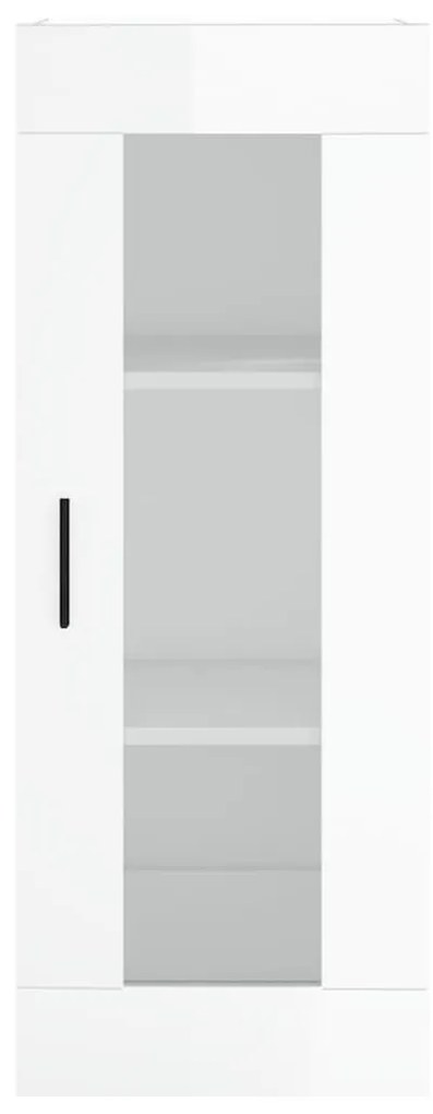 Skříň highboard bílá s vysokým leskem 34,5x34x180 cm kompozit,  3199187