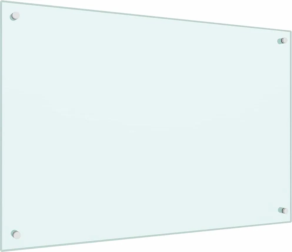 Kuchyňský panel mléčný 90 x 60 cm tvrzené sklo 249459