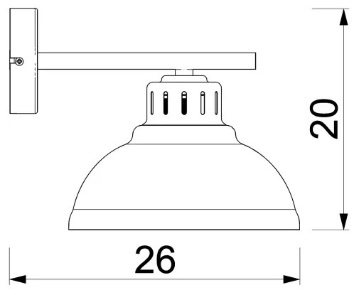 Nástěnná lampa SVEN 1xE27/15W/230V černá/zlatá
