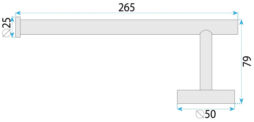 Koupelnový věšák REA MODERN 6610A nikl kartáčovaný