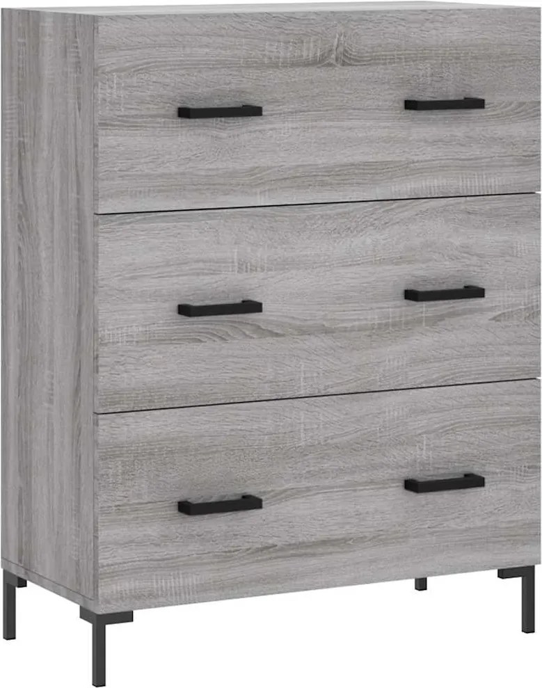 Skříň highboard šedá sonoma 69,5 x 34 x 180 cm kompozitní dřevo 3189387