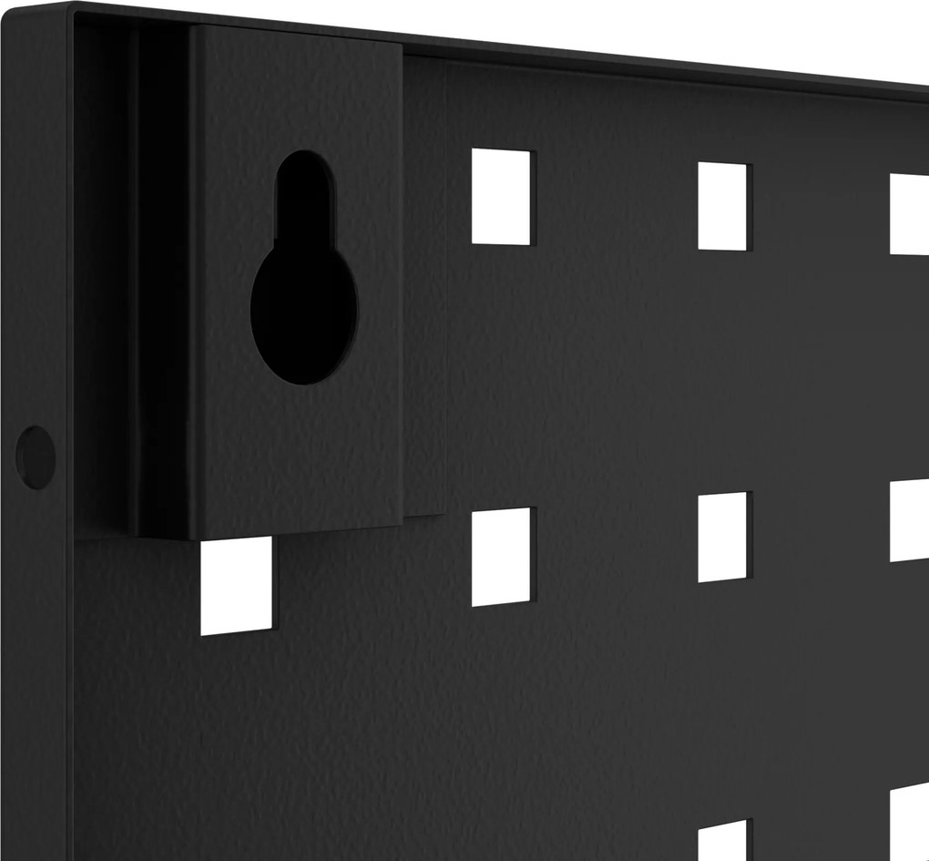 Kovová tabule na nářadí, černá, 1200x600x10 mm: PAULA All Black