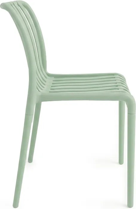 Zahradní set TREGO ISLAND - 4 židle a kulatý stůl ø 90 cm, zelená
