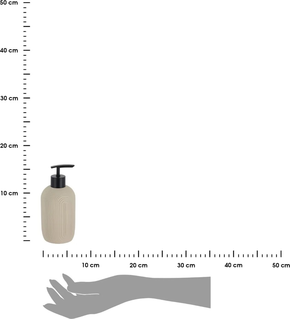 Dávkovač mýdla Elya, béžová/s černými prvky, 400 ml