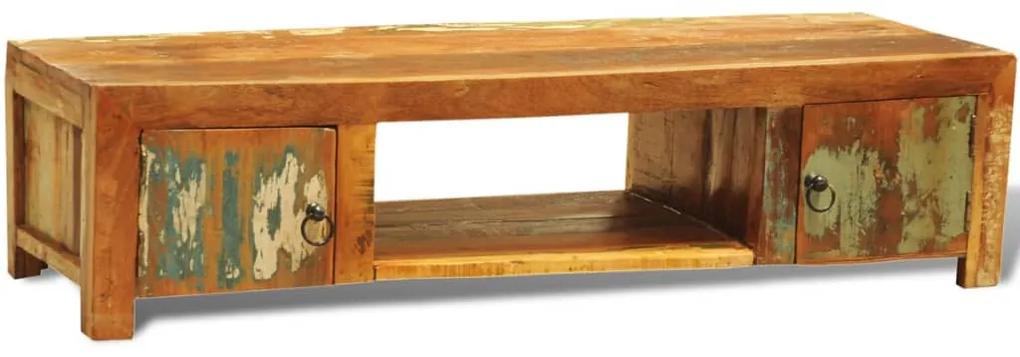 241097 vidaXL Televizní stolek z recyklovaného dřeva s 2 dvířky, vintage antik styl