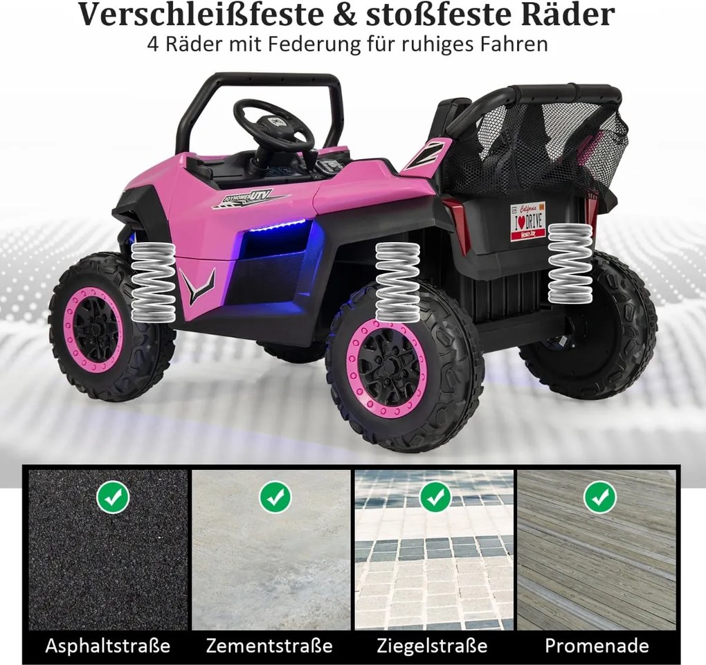 Costway Dětské auto, pojízdné terénní auto se 2 sedadly