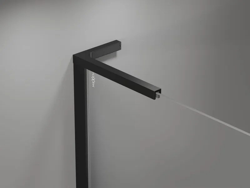 Mexen Mist-H L sprchové dveře otočné pravé 100 cm, transparentní, černé - 8A5L-100-000-70-00-P